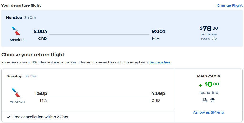 Non-stop from Chicago to Miami (& vice versa) for only $78 roundtrip ...