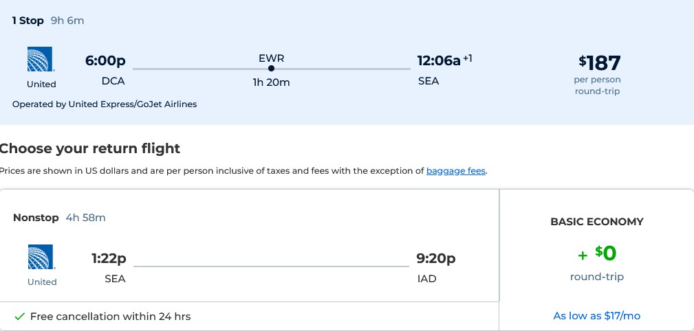 Washington DC to Seattle (& vice versa) for only $187 roundtrip (Mar ...