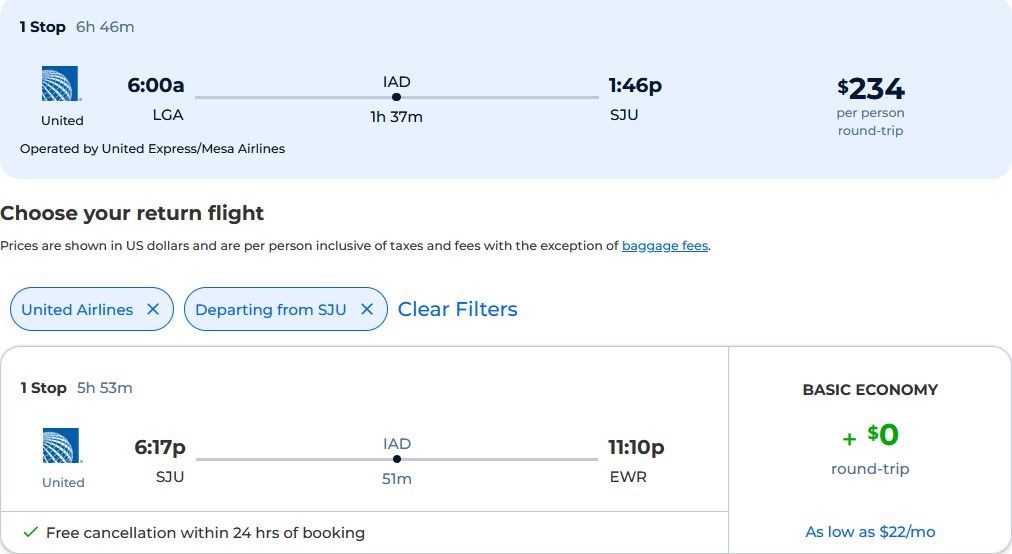 New York or Washington DC to San Juan, Puerto Rico from only $234 ...