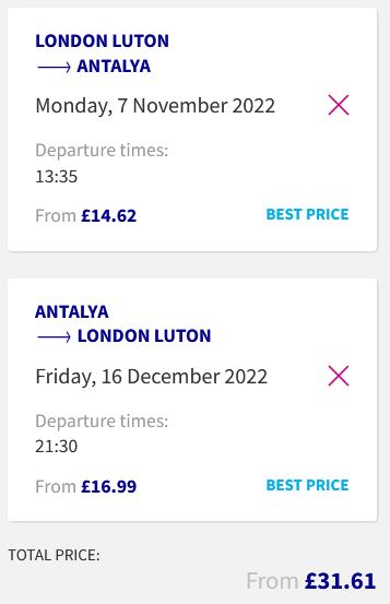 London, UK to Antalya, Turkey for only £31 roundtrip (Wizz members ...