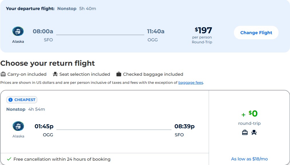 🔥 Non-stop from San Francisco to Kahului, Hawaii (& vice versa) for only $197 roundtrip (Feb-Mar ...