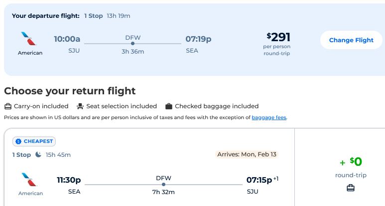 San Juan, Puerto Rico to Seattle, USA for only $291 USD roundtrip (Jan ...