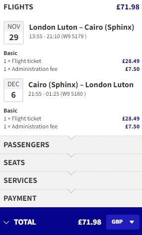 London, UK to Cairo, Egypt for only £71 roundtrip (Wizz members price ...