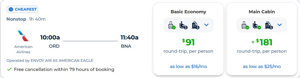 SUMMER: Non-stop from Chicago to Nashville (& vice versa) for only $91 ...