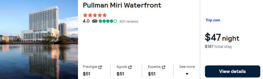 5* Pullman Miri Waterfront in Miri, Malaysia for only $47 USD per night