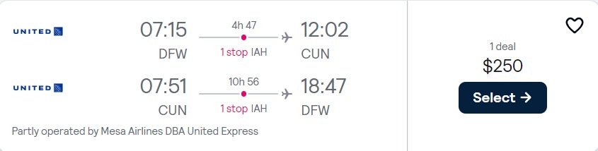 SUMMER: Dallas, Texas to Cancun, Mexico for only $250 roundtrip