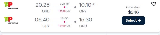 Chicago to Paris, France for only $346 roundtrip