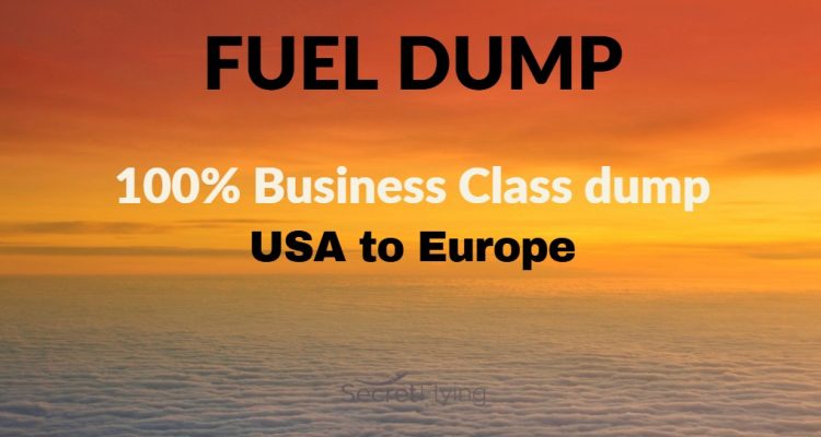 ⚠️⚠️FUEL DUMP⚠️⚠️ USA to Europe Business Class flights dumped 100% (lie-flat seats)